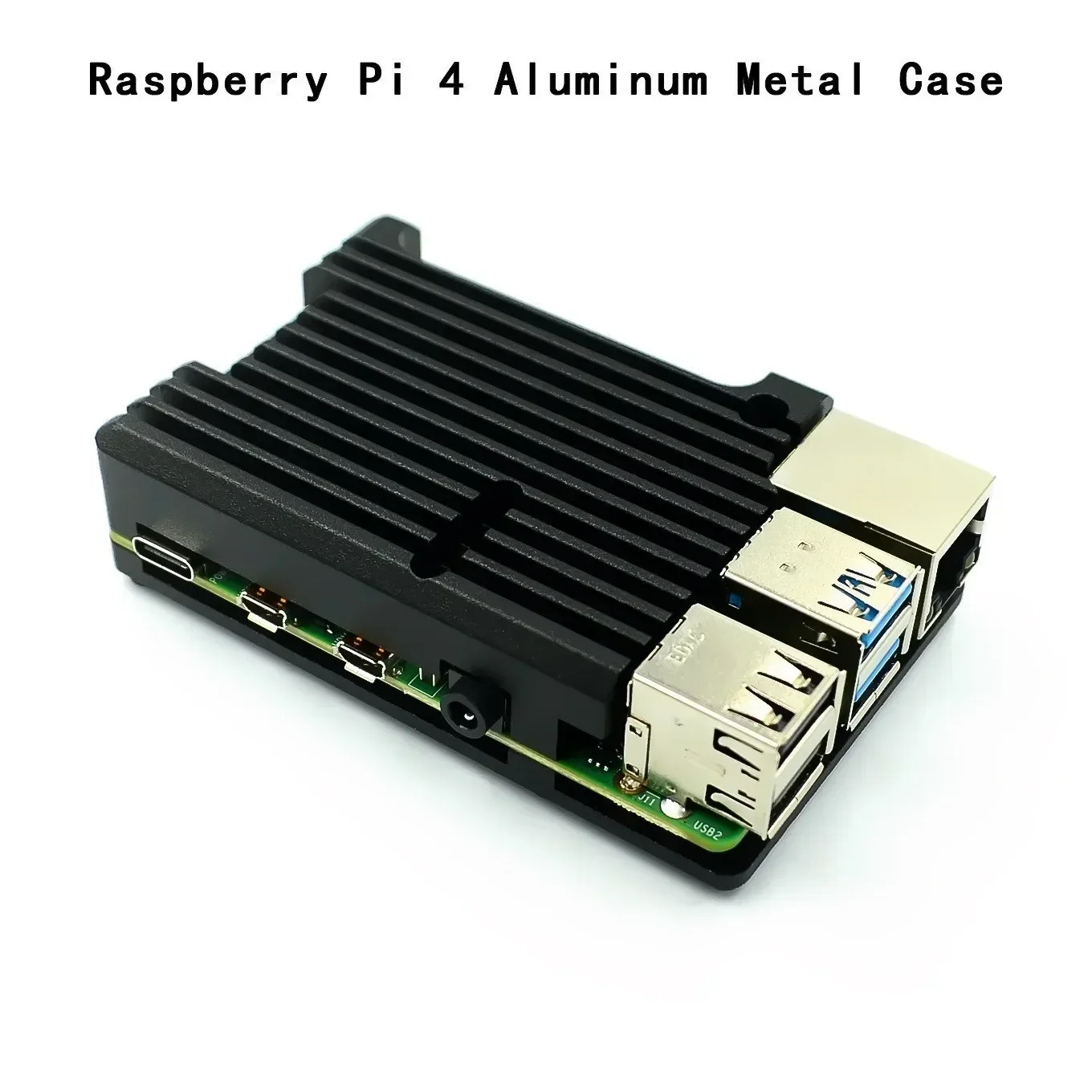 Алюминиевый корпус для Raspberry Pi 4 3 Model B 3B Plus с двойным охлаждающим вентилятором ...