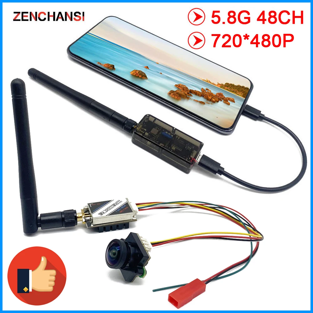 Приемник для телефона EWRF 5,8G 48CH 720*480 FPV UVC OTG видеоприемник ...