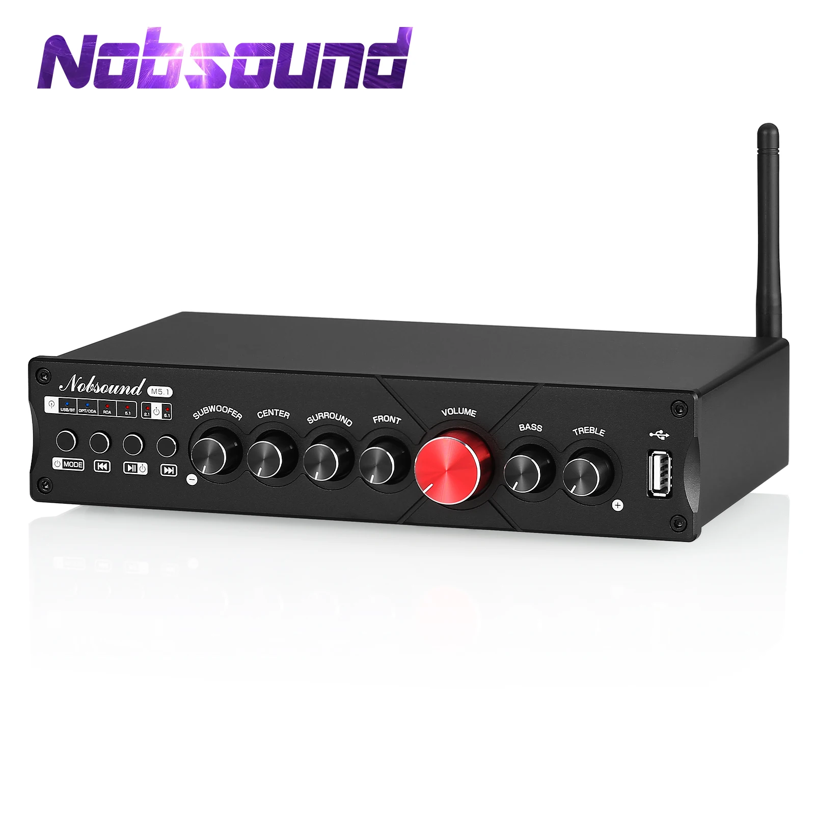 Цифровой Bluetooth-ресивер Nobsound M5.1, 5,1 каналов, коаксиальный ...