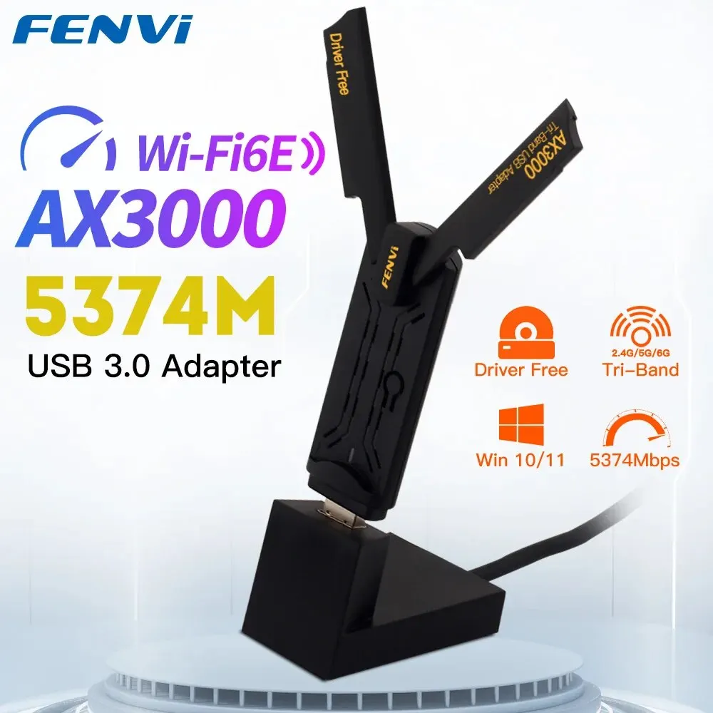 Fenvi Wi Fi 6e Ax3000 Usb 3 0 адаптер 3000 мбит с двухдиапазонный 2