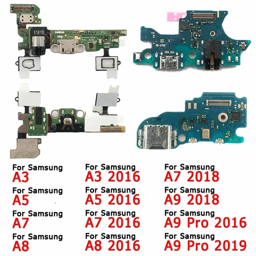 Зарядный порт для Samsung Galaxy A3 A5 2016 A7 2018 A8 A9 Pro 2019, зарядная плата, разъем Usb ...