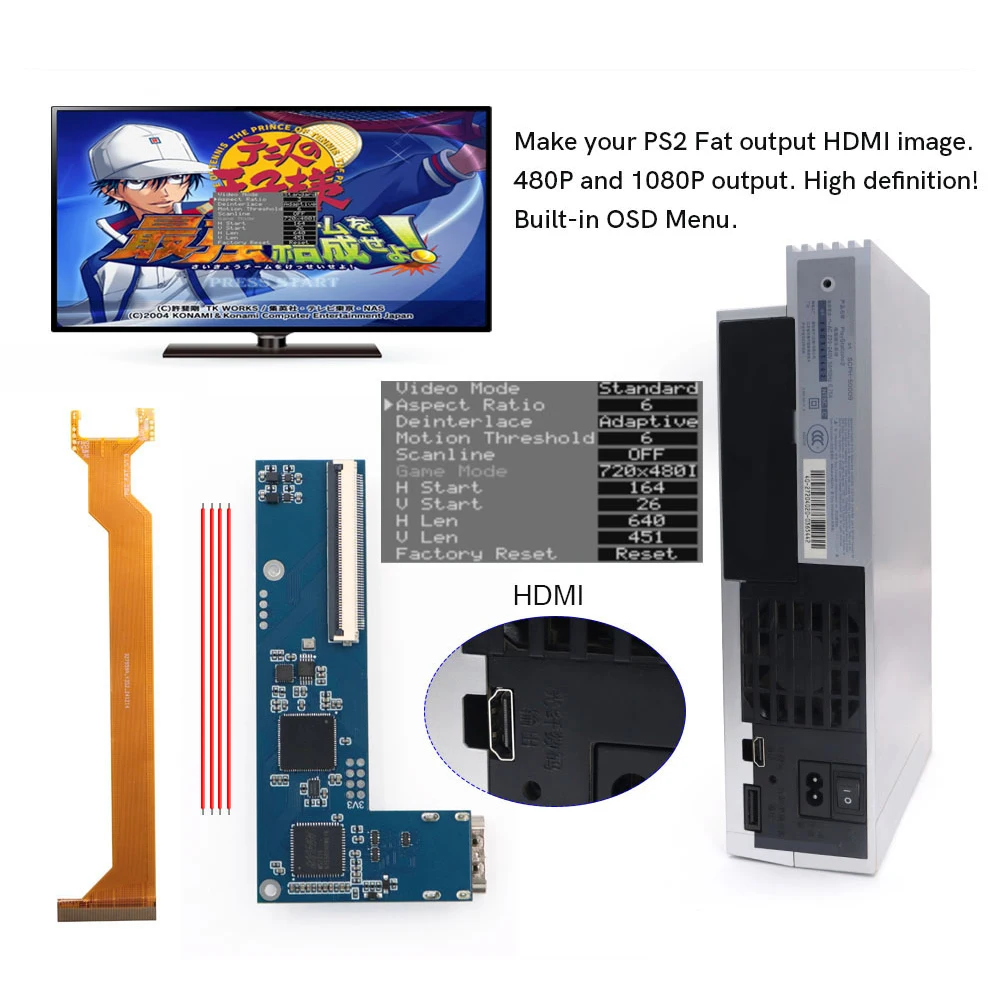 Hispeedido PS2 Fat HDMI MOD Kit | AliExpress