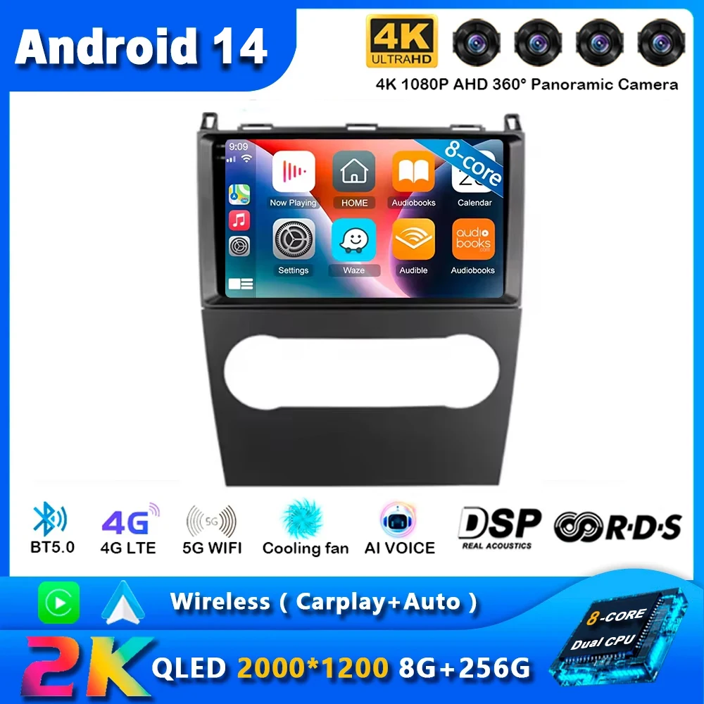 Android 14 для Mercedes Benz B200 A B Class W169 A160 A180 A200 A220 2009-2012 Автомобильный ...
