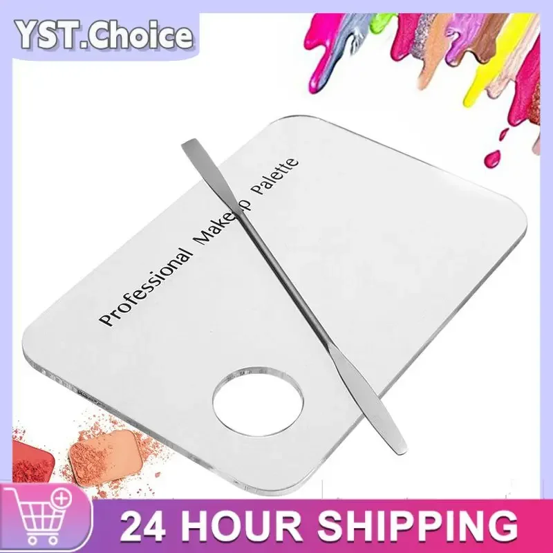 Makeup Mixing Palette Acrylic Spatula Foundation Palette Stainless ...