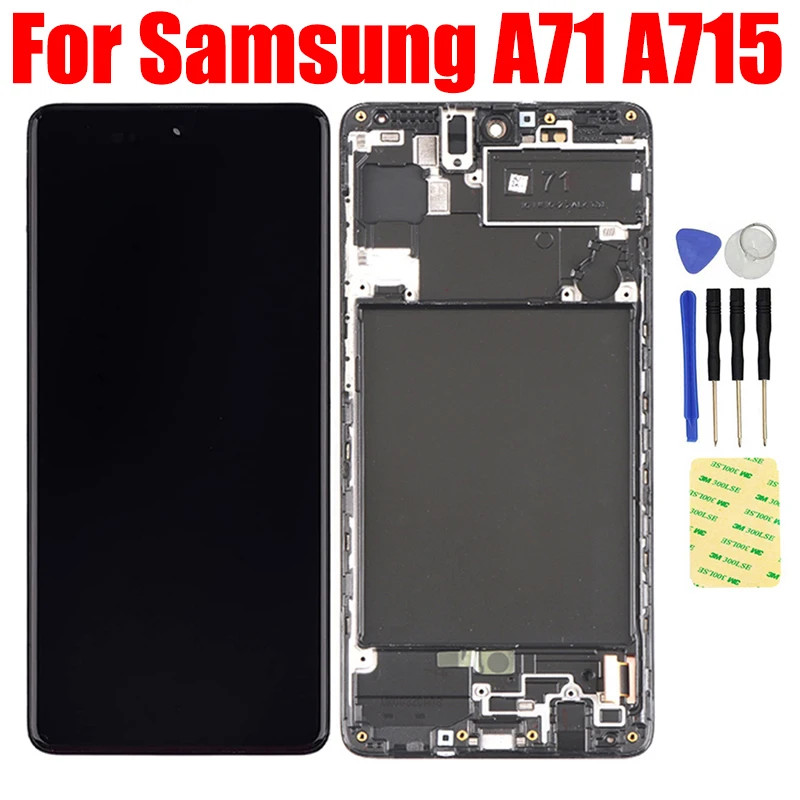 Для Samsung Galaxy A71 A715 A715F A715W A715X Модуль ЖК-дисплея Монитор ...
