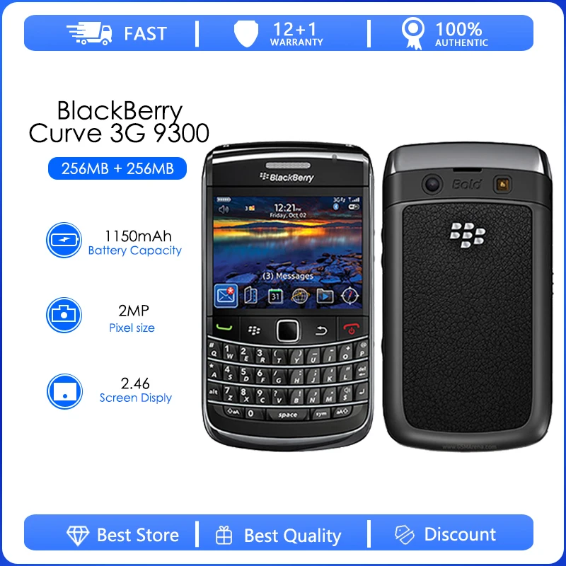 Blackberry 9300 Восстановленный оригинальный мобильный телефон 9300 Curve Смартфон ...