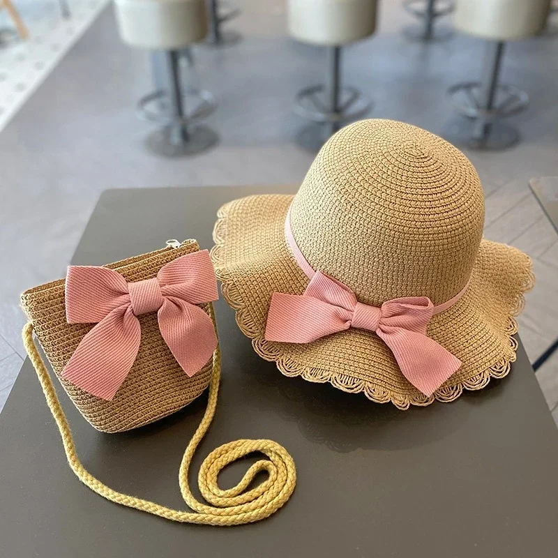 Детская соломенная шляпа MIHJUSFDH для девочек 3-8 лет | AliExpress