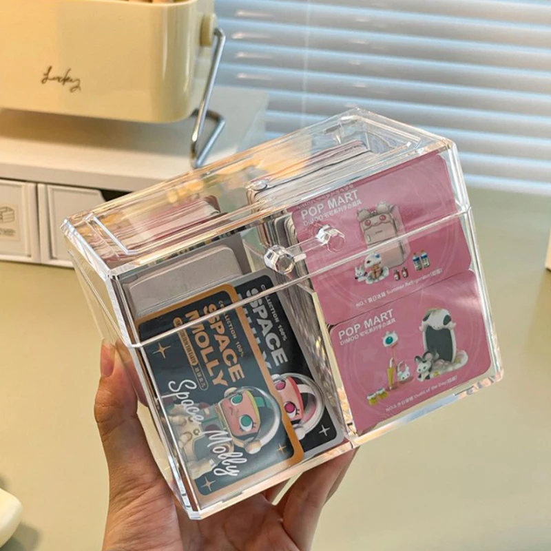 Transparent Acrylic Card Storage Box Holds 400 Postcards 12x10.5cm ...