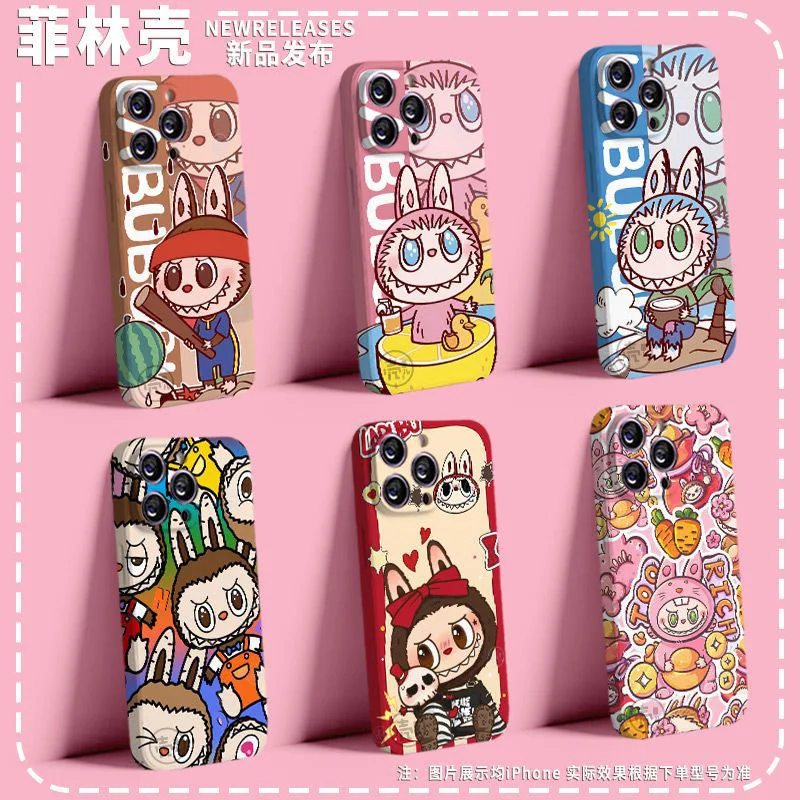 Cute Anime Labubu Phone Case for IPhone 16 15 14 13 12 11 Pro Max XS XR ...