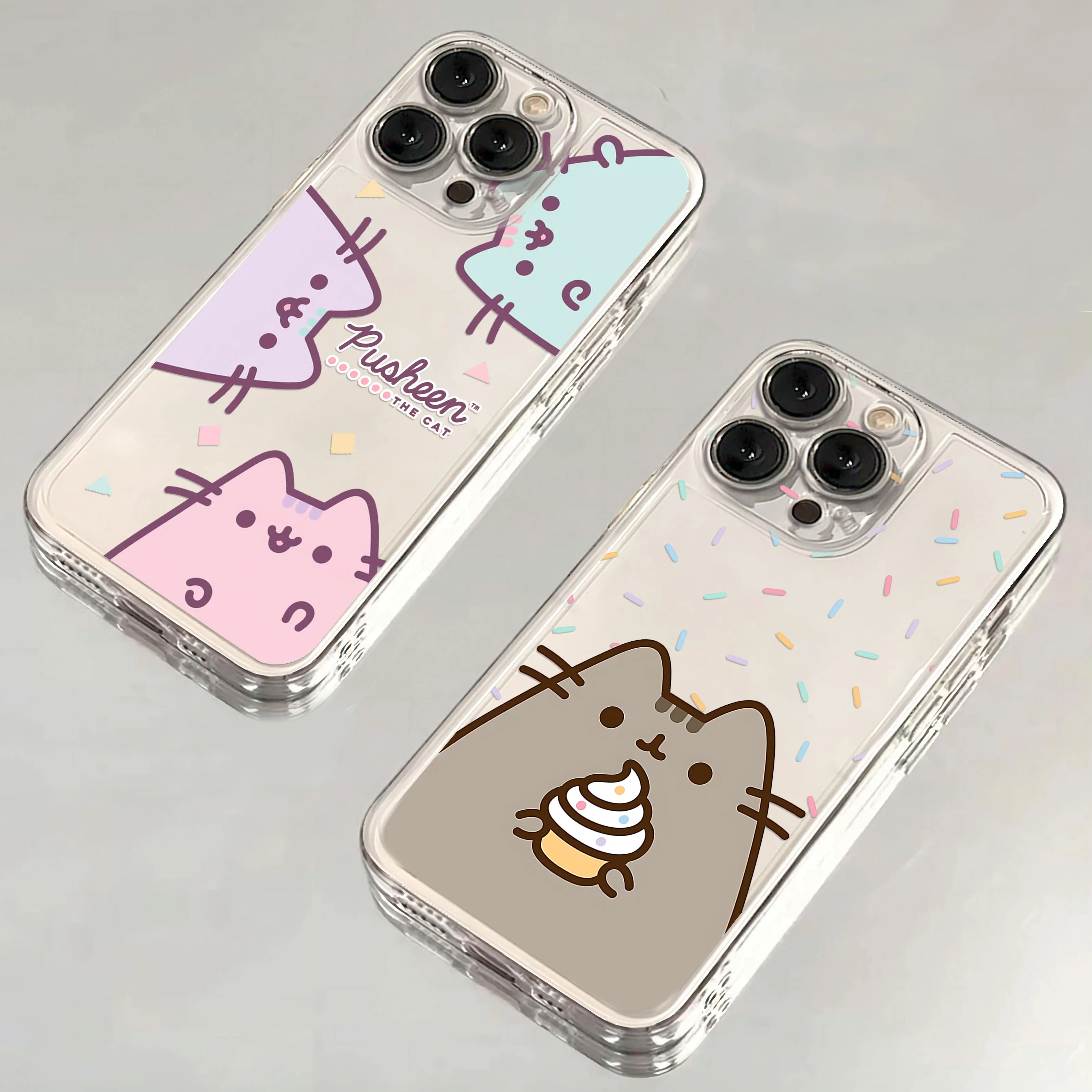 Чехол для телефона с милым мультяшным котом P-Pusheens для iPhone 16 ...