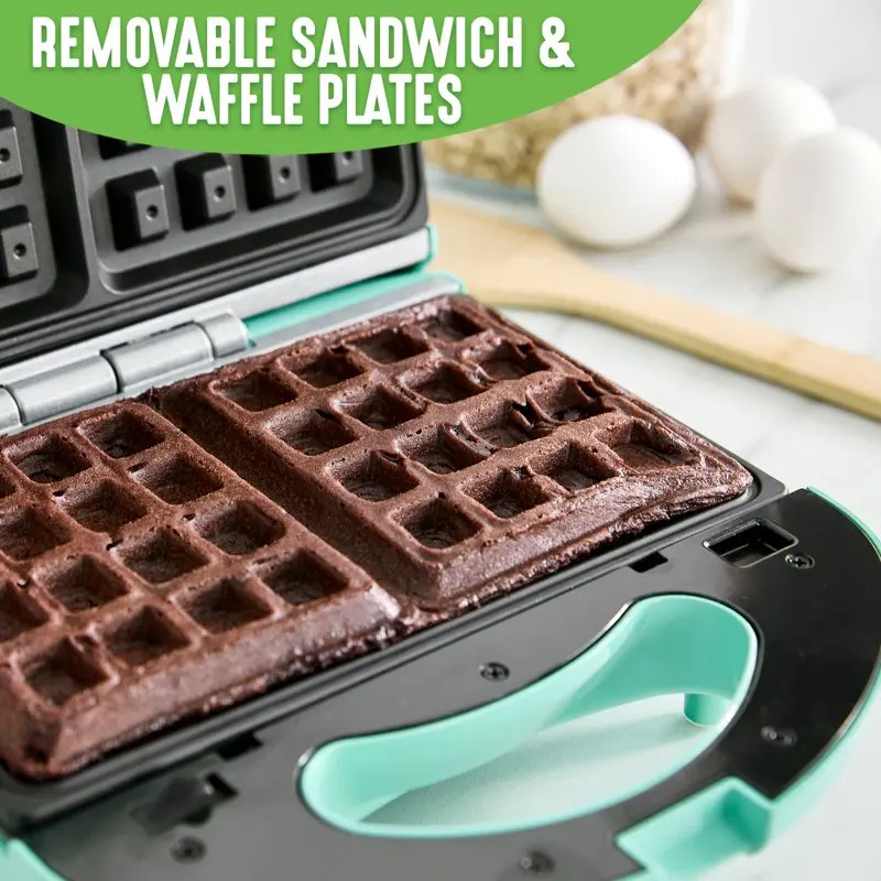 Sandwich and Waffle Duo Maker, Teal - buy at the price of $28.37 in ...