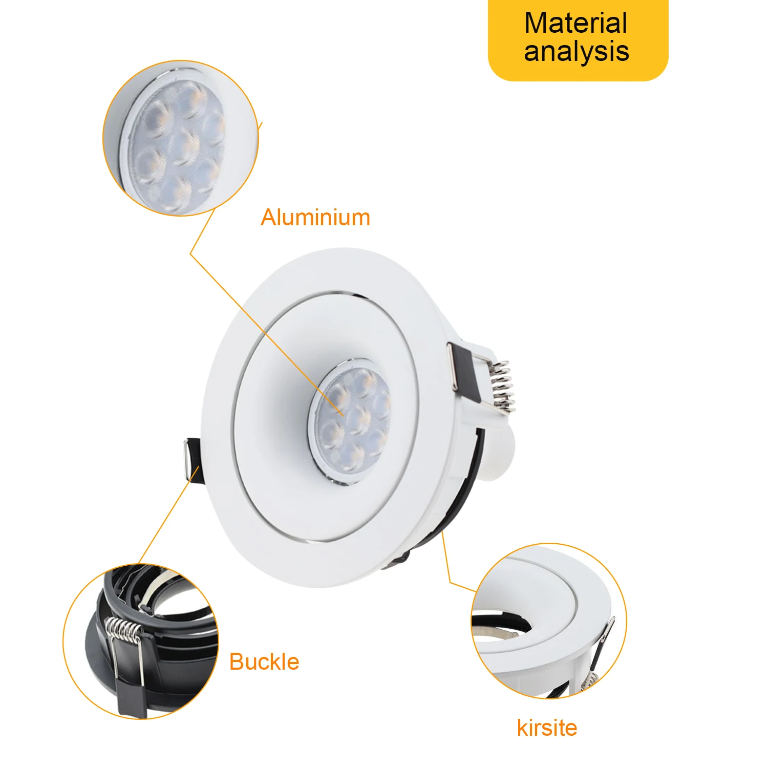 Adjustable MR16 Ftting Mounting Ceiling Spot Lights Frame Round ...