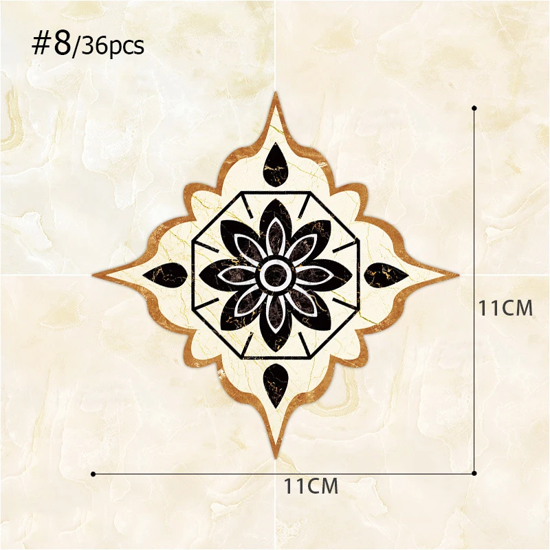 36Pcs Waterproof Tile Stickers Wear-resistant Wall Sticker Art Diagonal ...