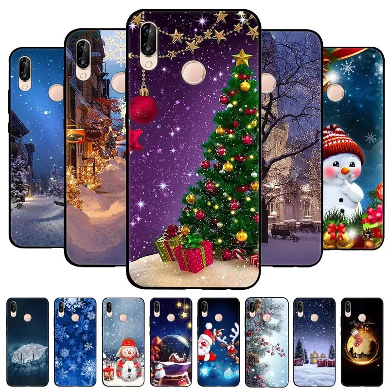 Рождественский чехол с рисунком для Huawei P20 P30 Lite Pro ...