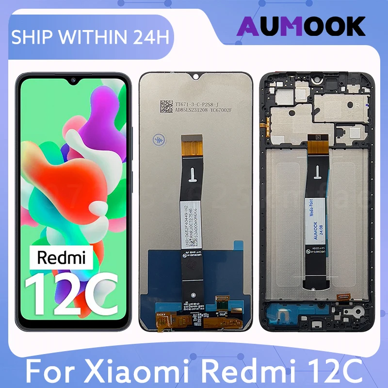 ЖК-экран для Xiaomi Redmi 12C, ЖК-дисплей, преобразователь сенсорного ...