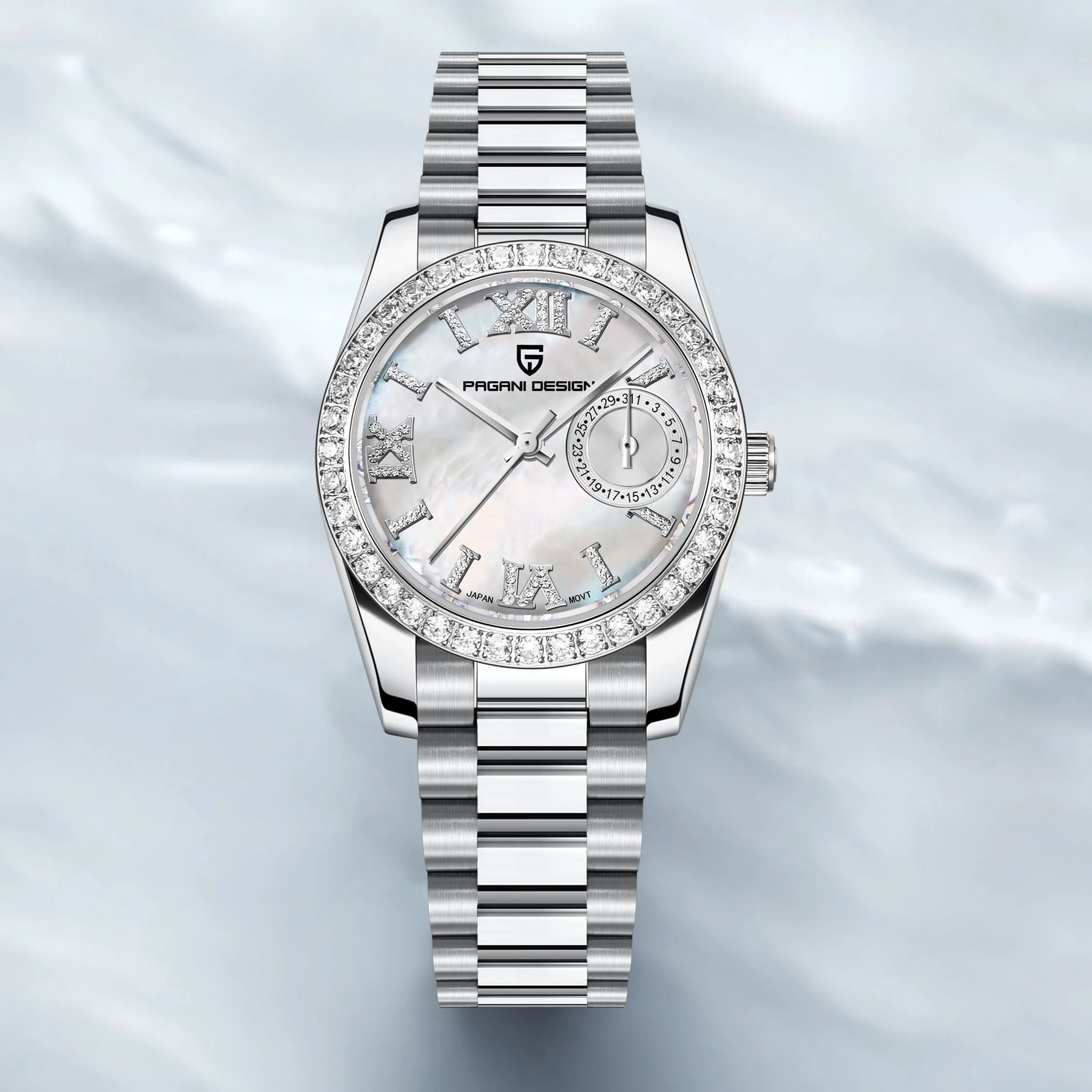 Кварцевые наручные часы Pagani Design с бриллиантами Aliexpress