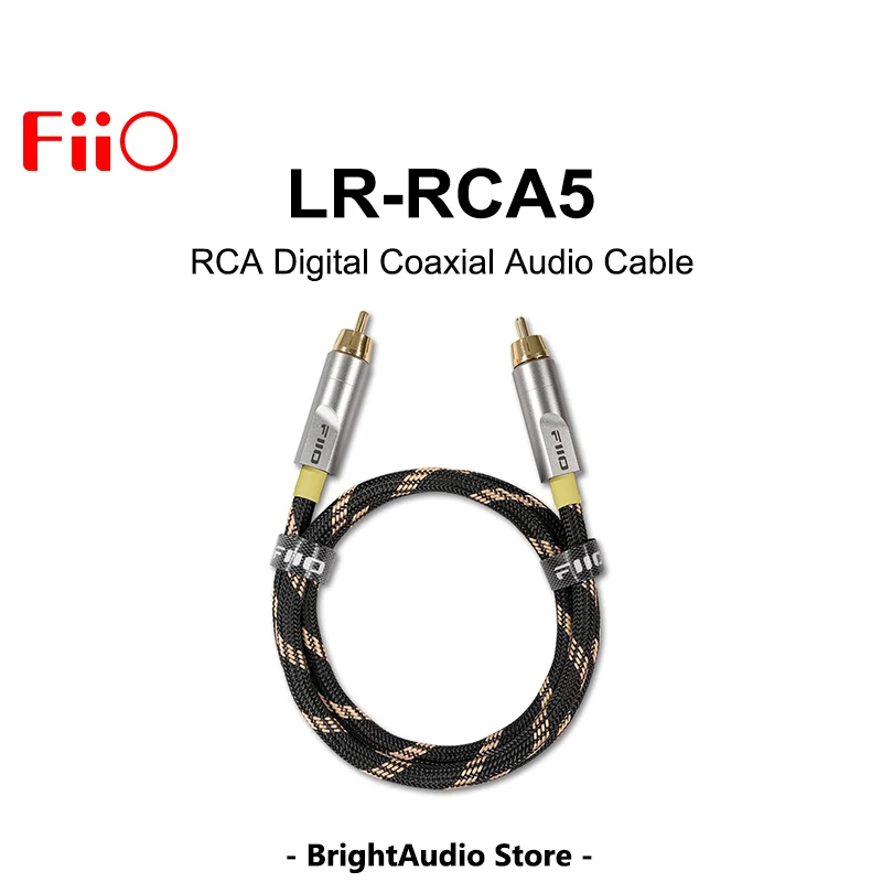 Цифровой коаксиальный аудиокабель FiiO LR-RCA5 RCA 5N с посеребренной ...