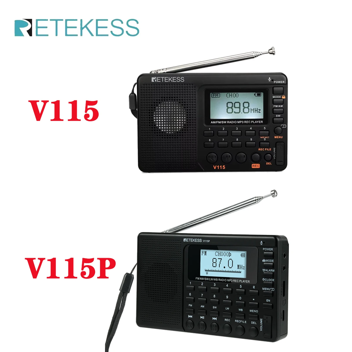 Retekess V115 портативное радио | AliExpress