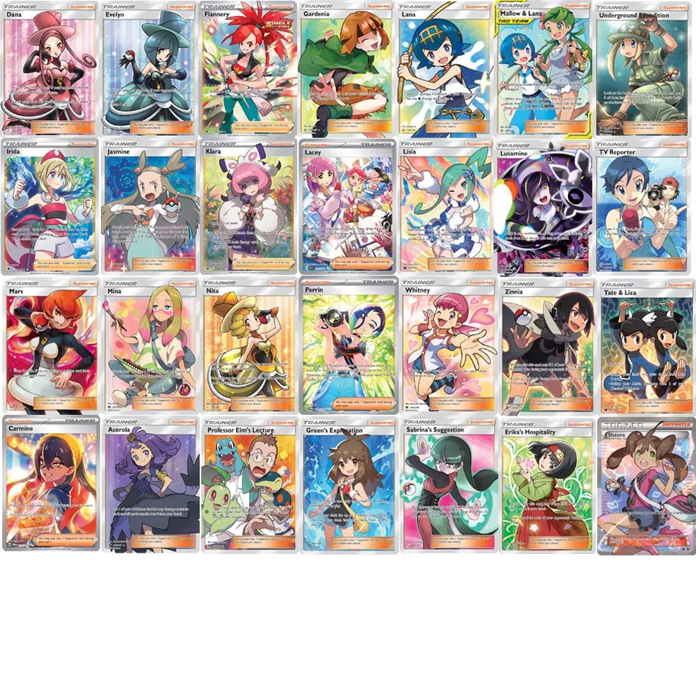 MINISO Pokemon Card Perrin Nita Carmine Zinnia Gardenia | AliExpress