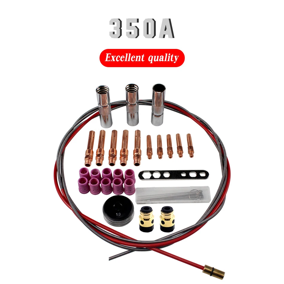 35pcs 350A MIG Torch Electrode and Shield Cups and Link Rod Tips ...
