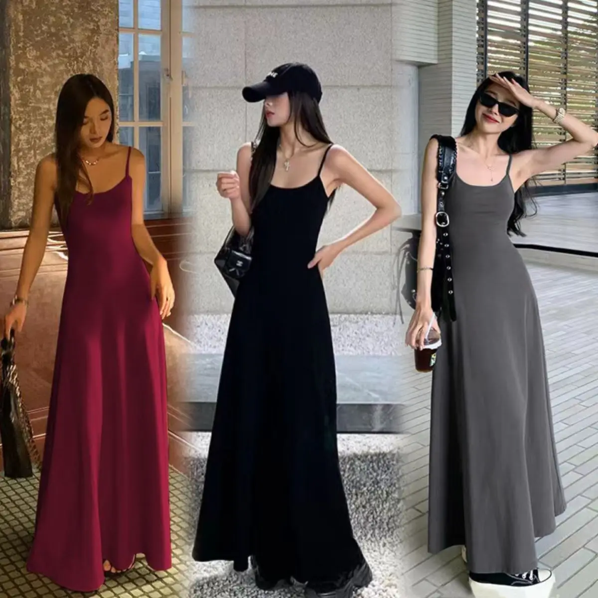 Женская пикантная Ночная рубашка без рукавов, женская летняя мягкая ...