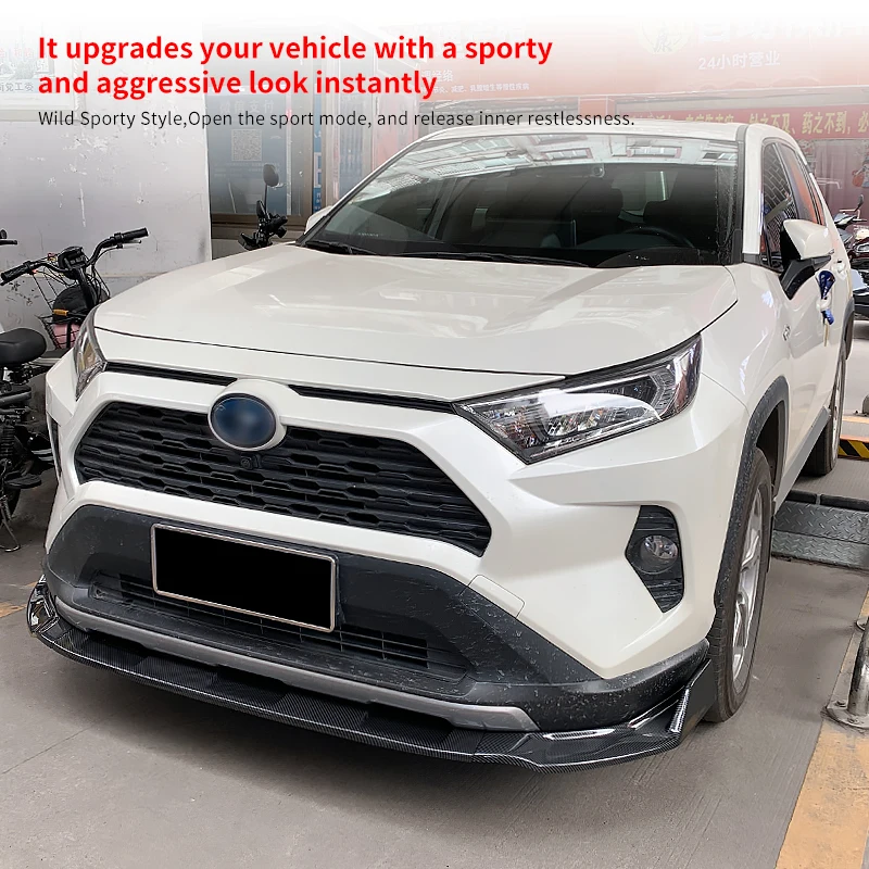 For Toyota RAV4 2019-2022 2021 Car Front Bumper Splitter Lips Chin Body ...