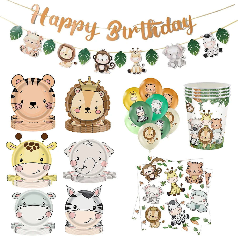 Одноразовая посуда в виде джунглей Aliexpress