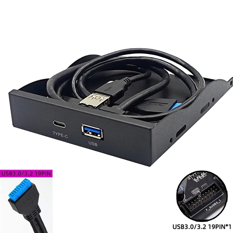 Передняя панель USB 3.0 USB3.2 Gen1 5 ГБ VL162 Чип для отсека для гибких дисков 3,5 дюйма для ПК ...