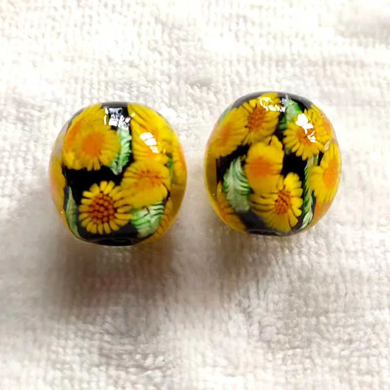 Бусины-разделители из стекла муранского подсолнуха для изготовления ...