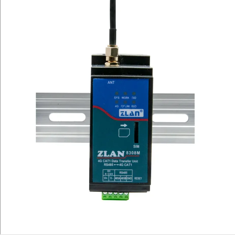 CAT1 4G DTU-шлюз промышленный ZLAN8308M последовательный порт GSM-модем ...