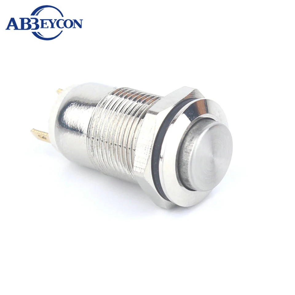 PBS-33A 12mm latching Small Waterproof Push Button Switch 250V 3A Round Red