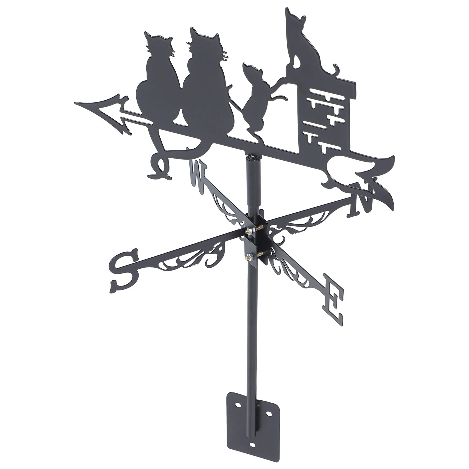 Metal Garden Stake Stainless Steel Weathervane Ground Wind Direction ...