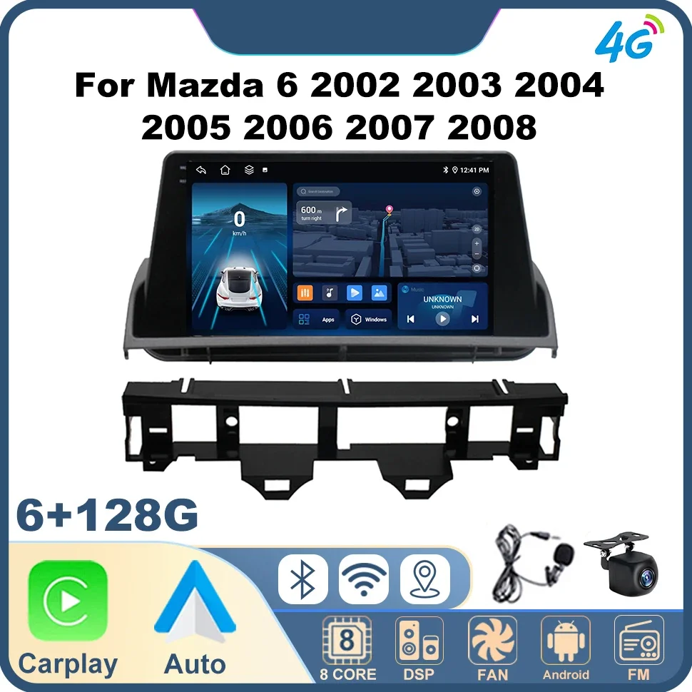 Автомобильный радиоприемник-мультимедийный плеер для Mazda 6 2002 2003 ...