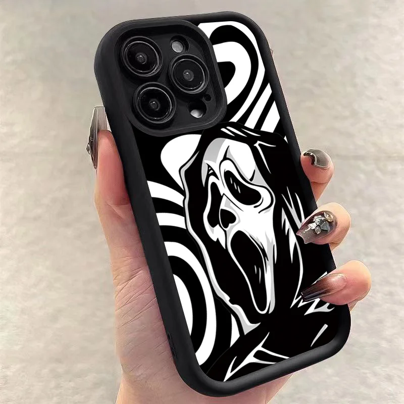 Модный чехол для телефона с принтом черепа для iPhone 11, 12, 13, 14 ...