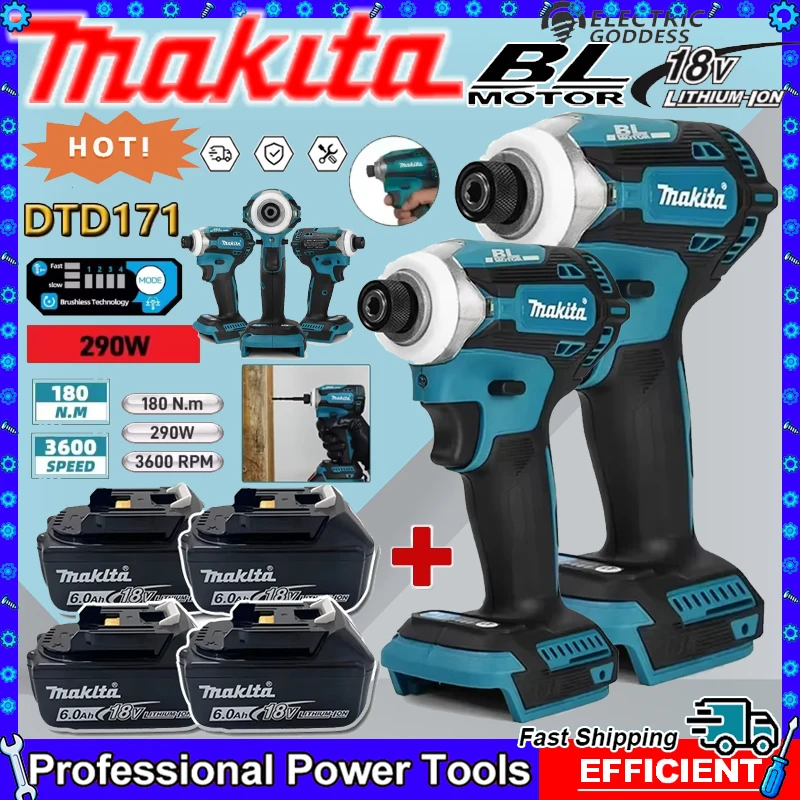 Makita DTD171 Бесщёточный ударный шуруповерт | AliExpress