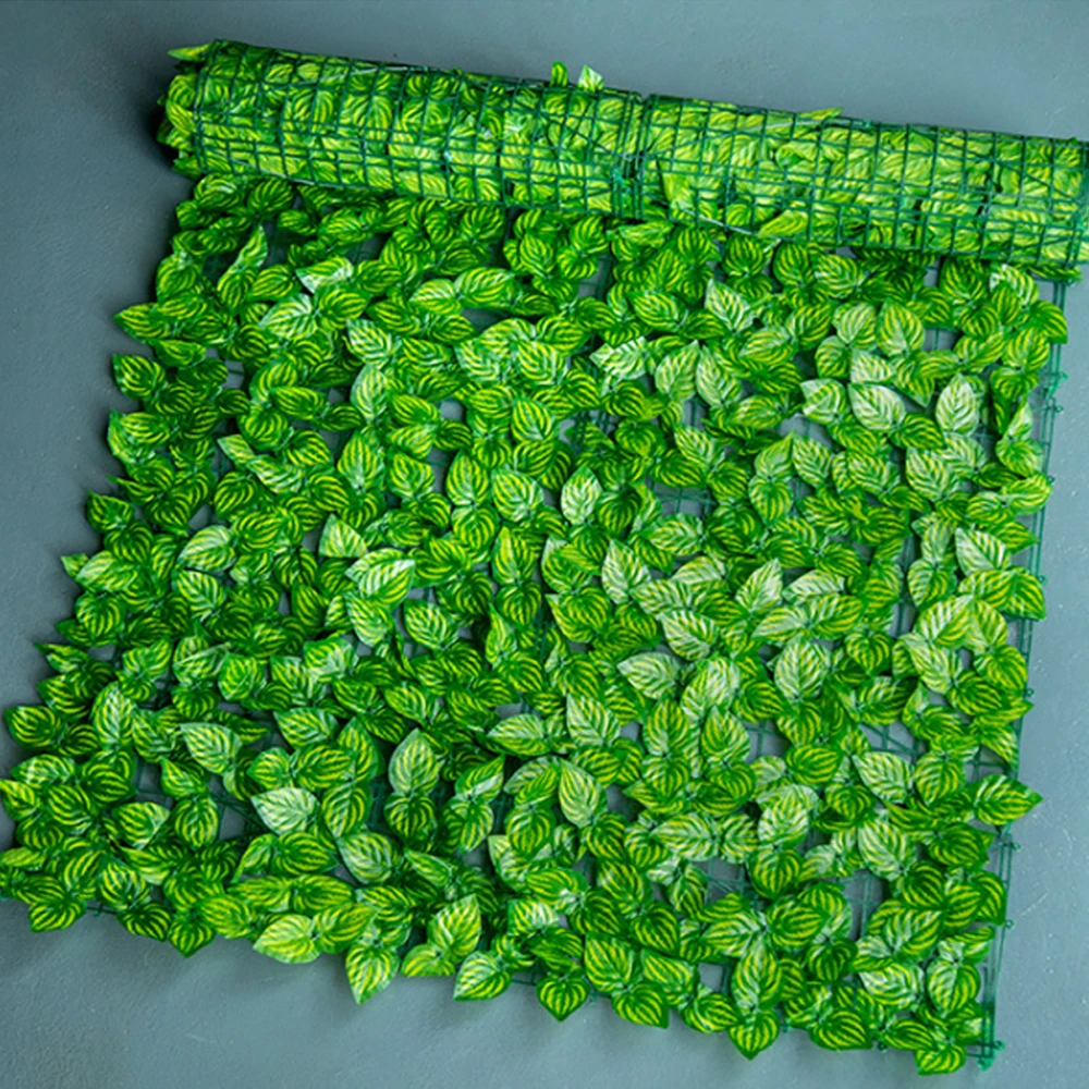 Искусственные зеленые листья из искусственной кожи для сада, экранные ...