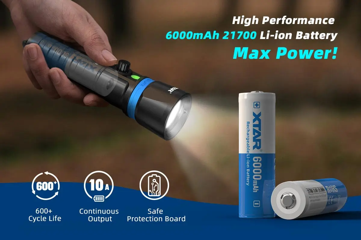 Xtar 2/4 шт. литиевая батарея 21700 6000 мАч | AliExpress