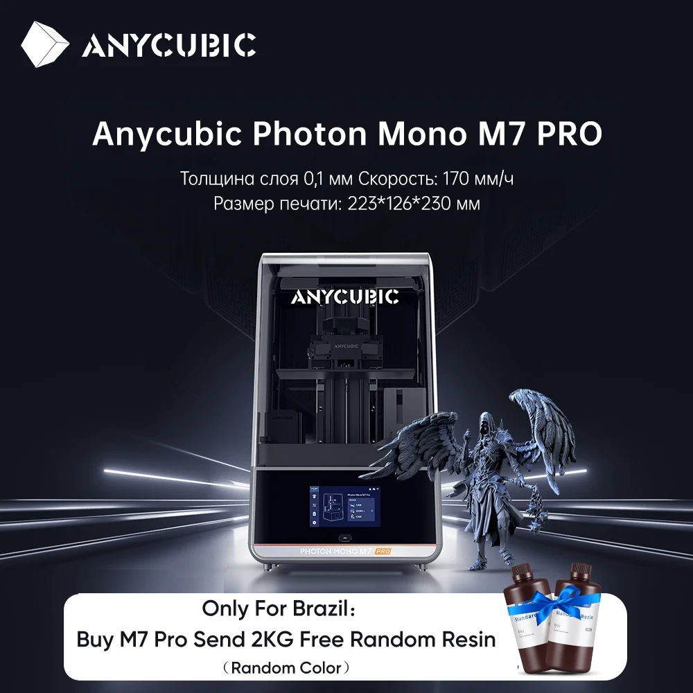 ANYCUBIC Photon Mono M7 Pro 10,1-дюймовый ЖК-смола 3D-принтер 14K Mono MSLA 3D-принтер Скорость ...