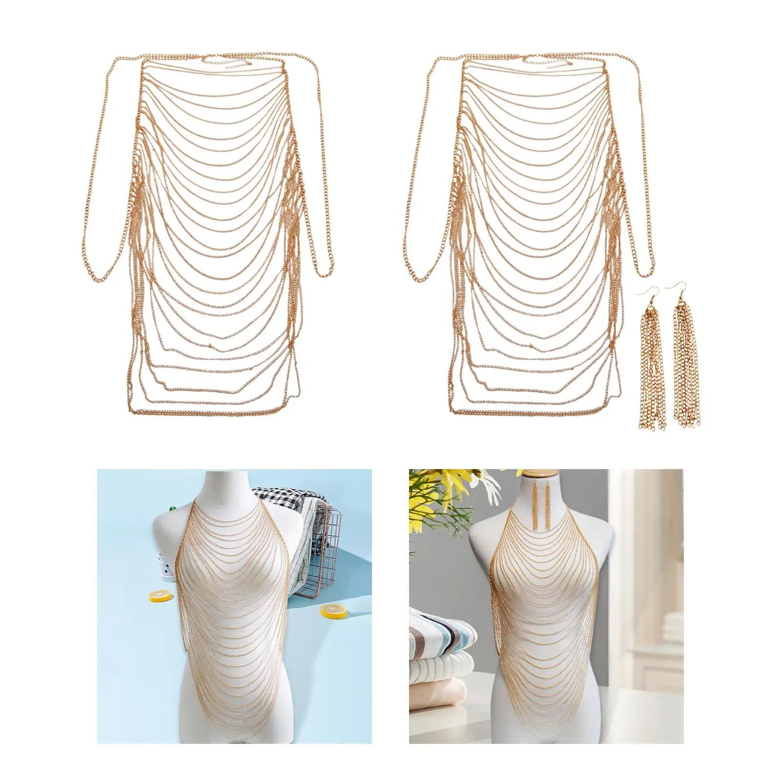 Женская цепочка для тела, аксессуары для костюмов, модные украшения для ...