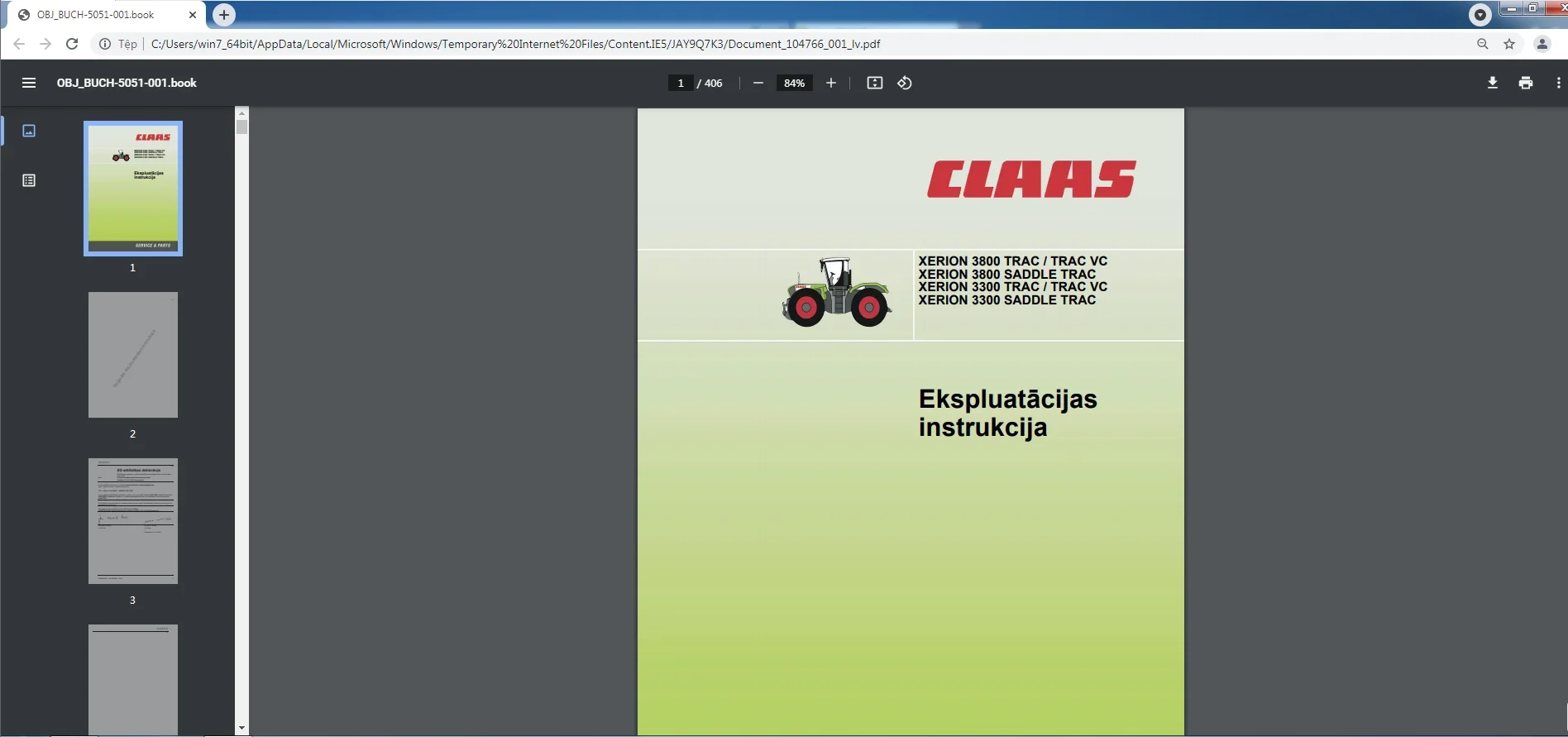 CLAAS WebTIC Автономный латвианский язык 11.2022 Руководство по ремонту ...