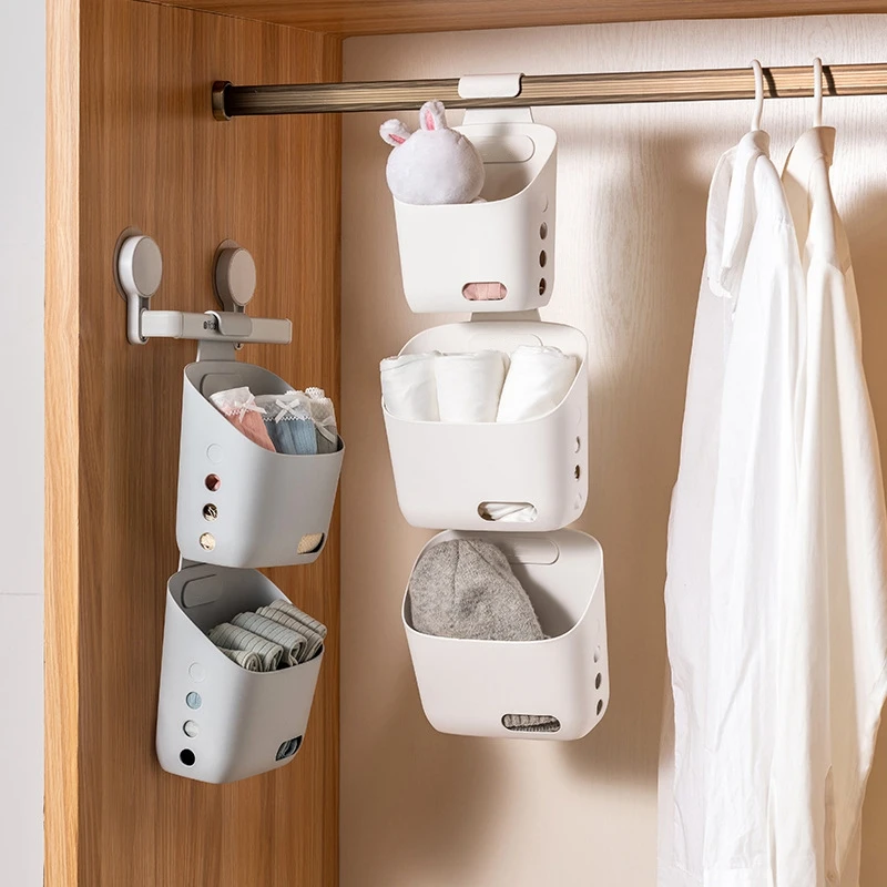 Wall Hanging Storage Basket for Bathroom Kitchen Sundries Storage Drain Organizer Free Punching Laundry Baskets Multipurpose Box AliExpress