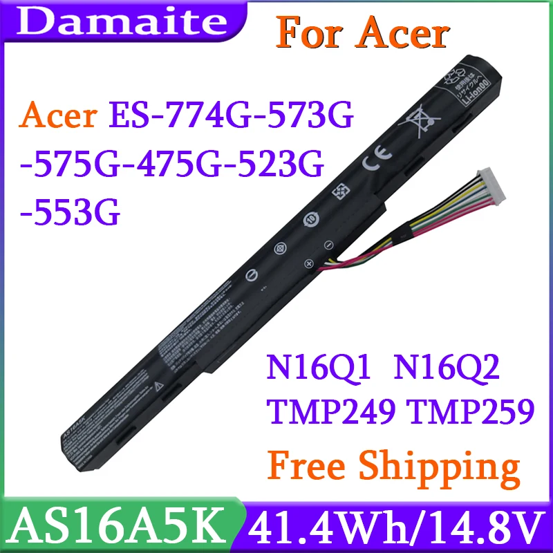 Аккумулятор для ноутбука Acer Aspire E15 E5-475G 523G 553G 575G 774G E5 ...