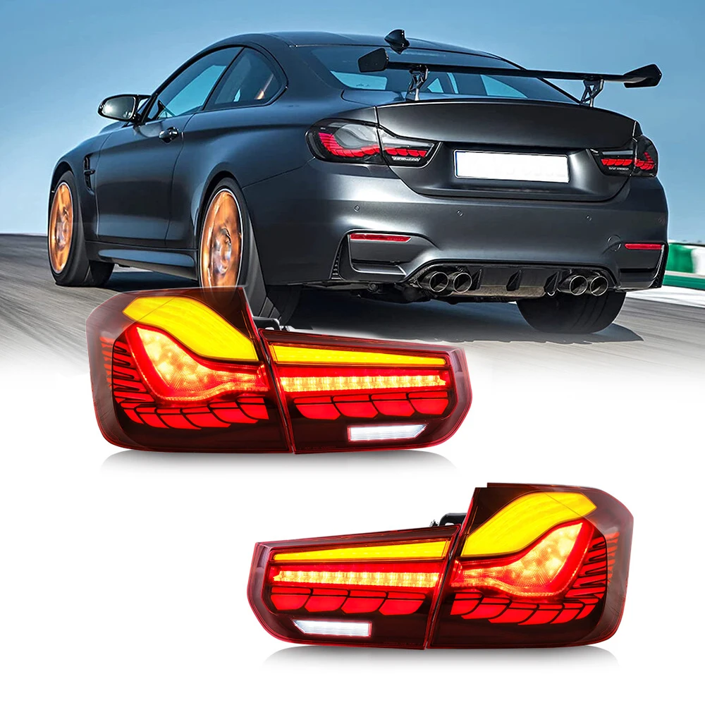 2 шт. задние фонари OLED для BMW 3 серии M4 F30 F35 2013-2018 указатель ...