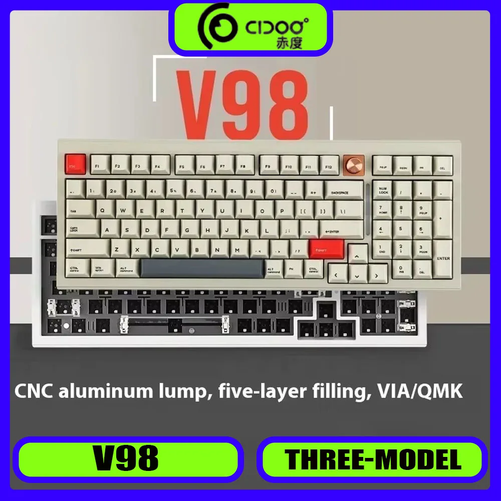 Cidoo V98 беспроводная механическая клавиатура | AliExpress