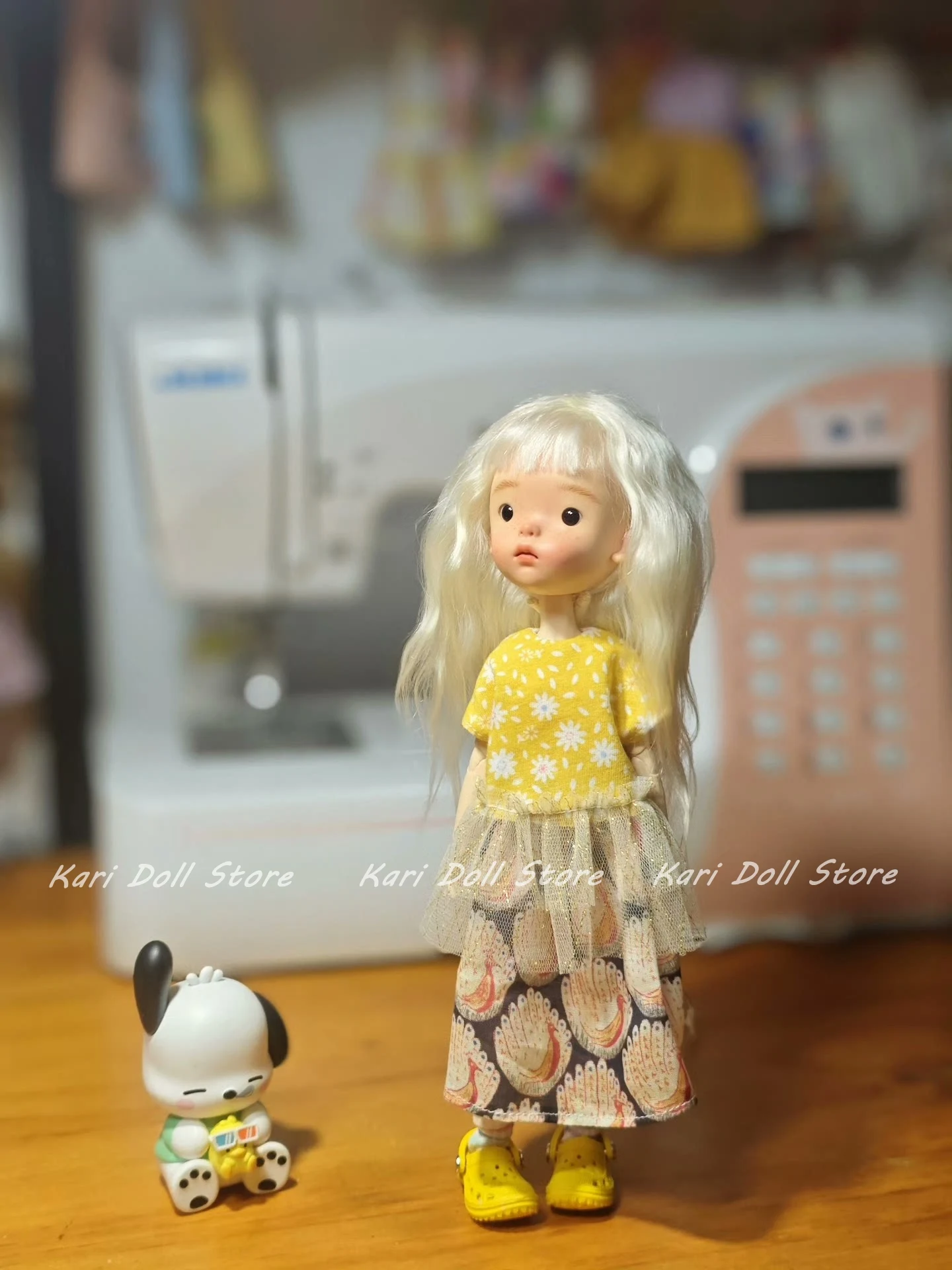Kari Doll костюм для куклы Landazz Landoudou желтый топ с цветочным ...