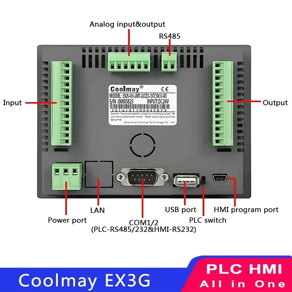 Coolmay «все в одном» 4,3 4 3-дюймовый MX3G QM3G EX3G HMI Встроенный ПЛК, совместимый с серией ...