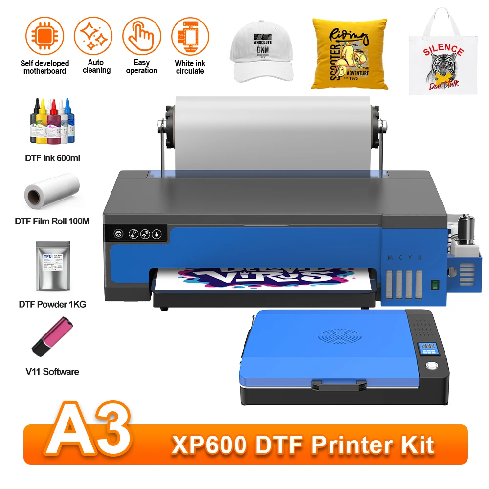 Принтер A3 DTF XP600 DTF Impresora Прямой пленочный принтер с футболкой A3 DTF в духовке ...