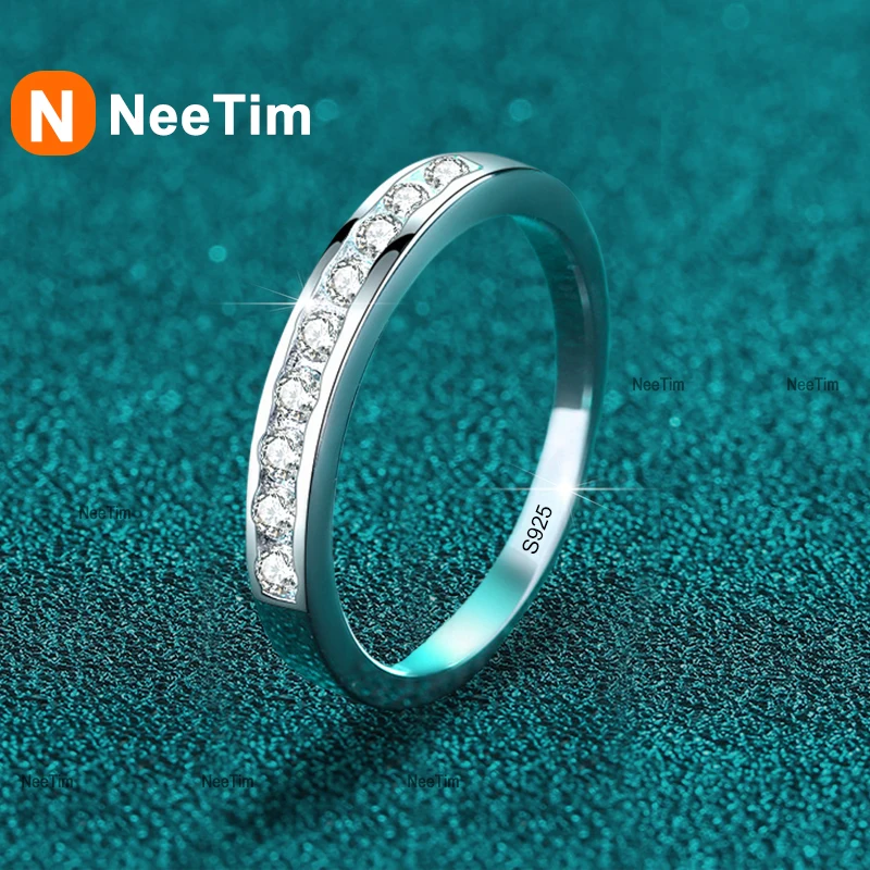 Кольцо NeeTim Муассанит Серебро 925 для женщин | AliExpress