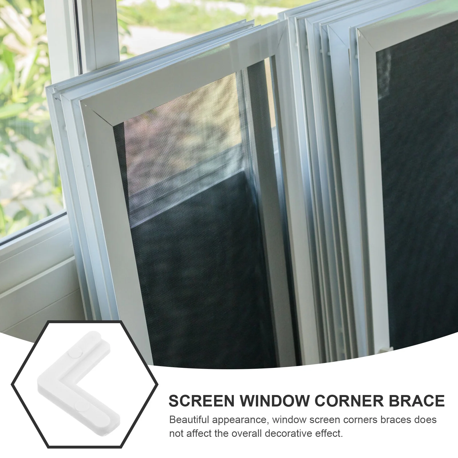 10 Pcs Fixed Angle Window Plastic Frames Brackets Small Corner Screen ...