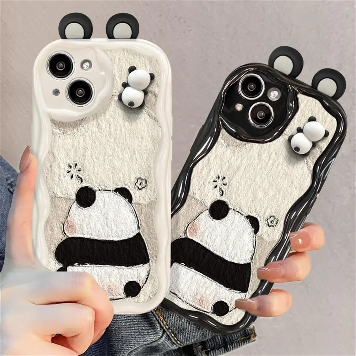 Чехол для телефона с 3D пандой и ушками для Samsung Galaxy S25Ultra S25 ...